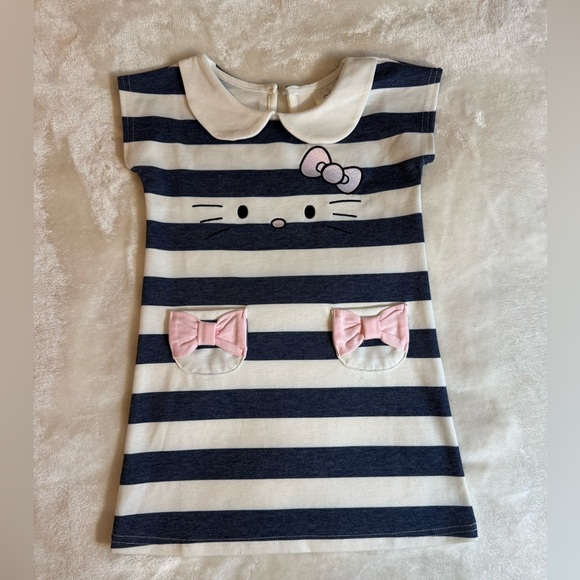 Hello Kitty | Dresses | Hello Kitty Blue And Pink Sheath Dress With Cap ...